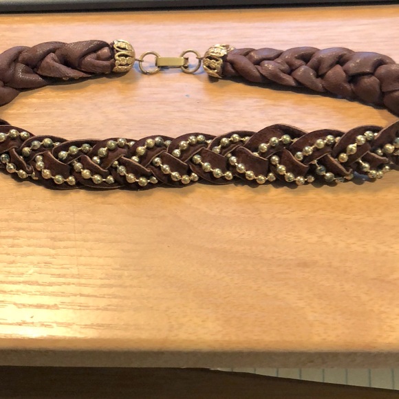 Jewelry | Leather Braided Choker Vintage Frontback From Recent Estate ...
